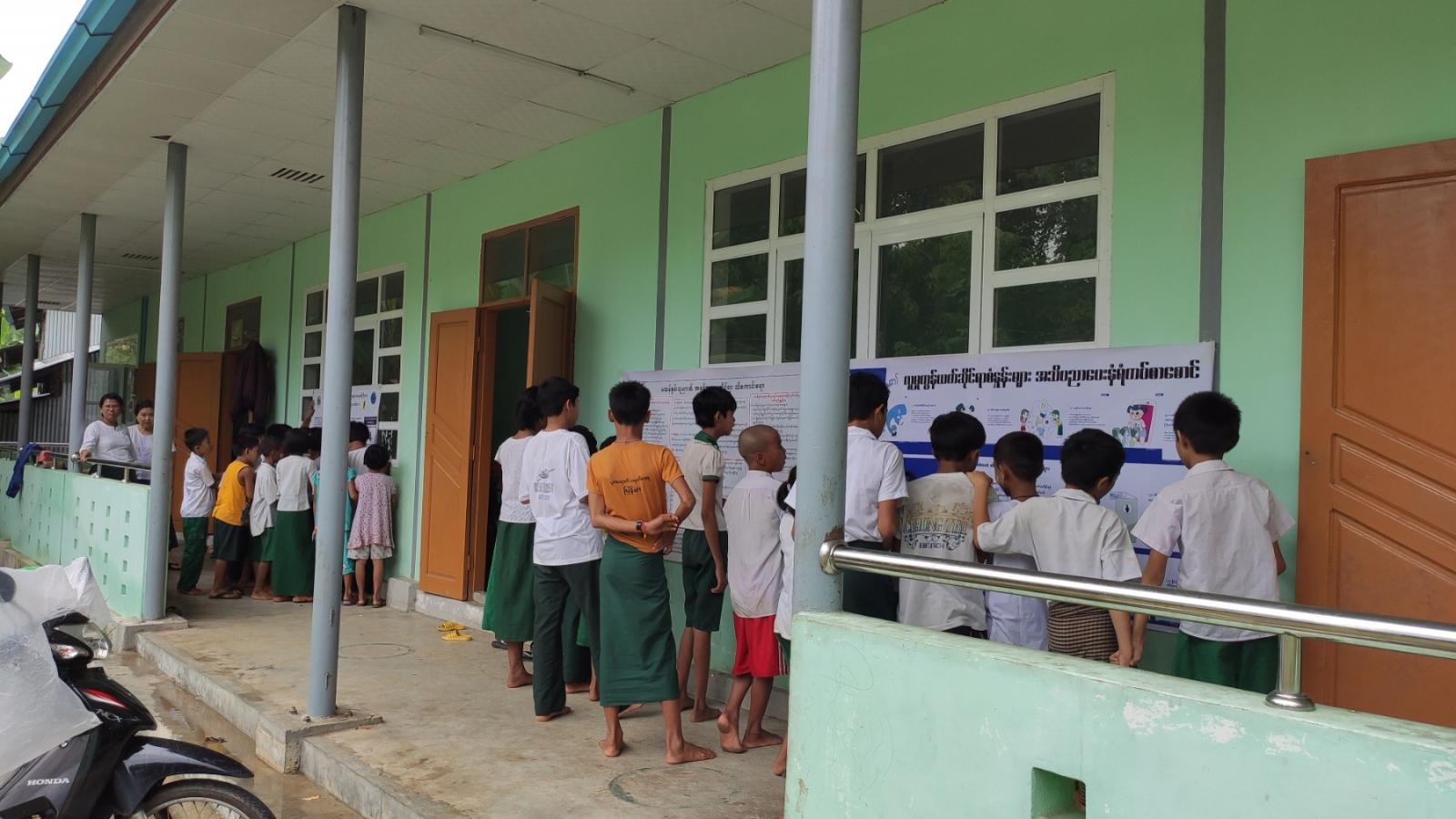 ကြို့ပင်ကောက်မြို့နယ်တွင် ကျောင်းသားကျောင်းသူလေးများ အသိဉာဏ